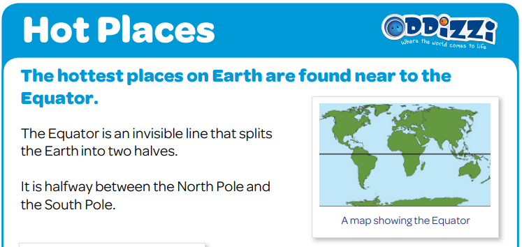 Week 2 – Geography – Hot and Cold Places – Welcome to the 1D Blog